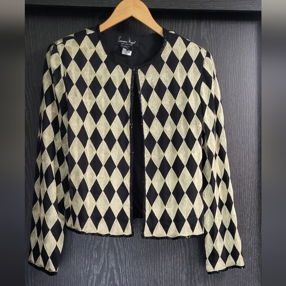 Laurence Kazar | Jackets & Coats | Laurence Kazar Black And Gold ...